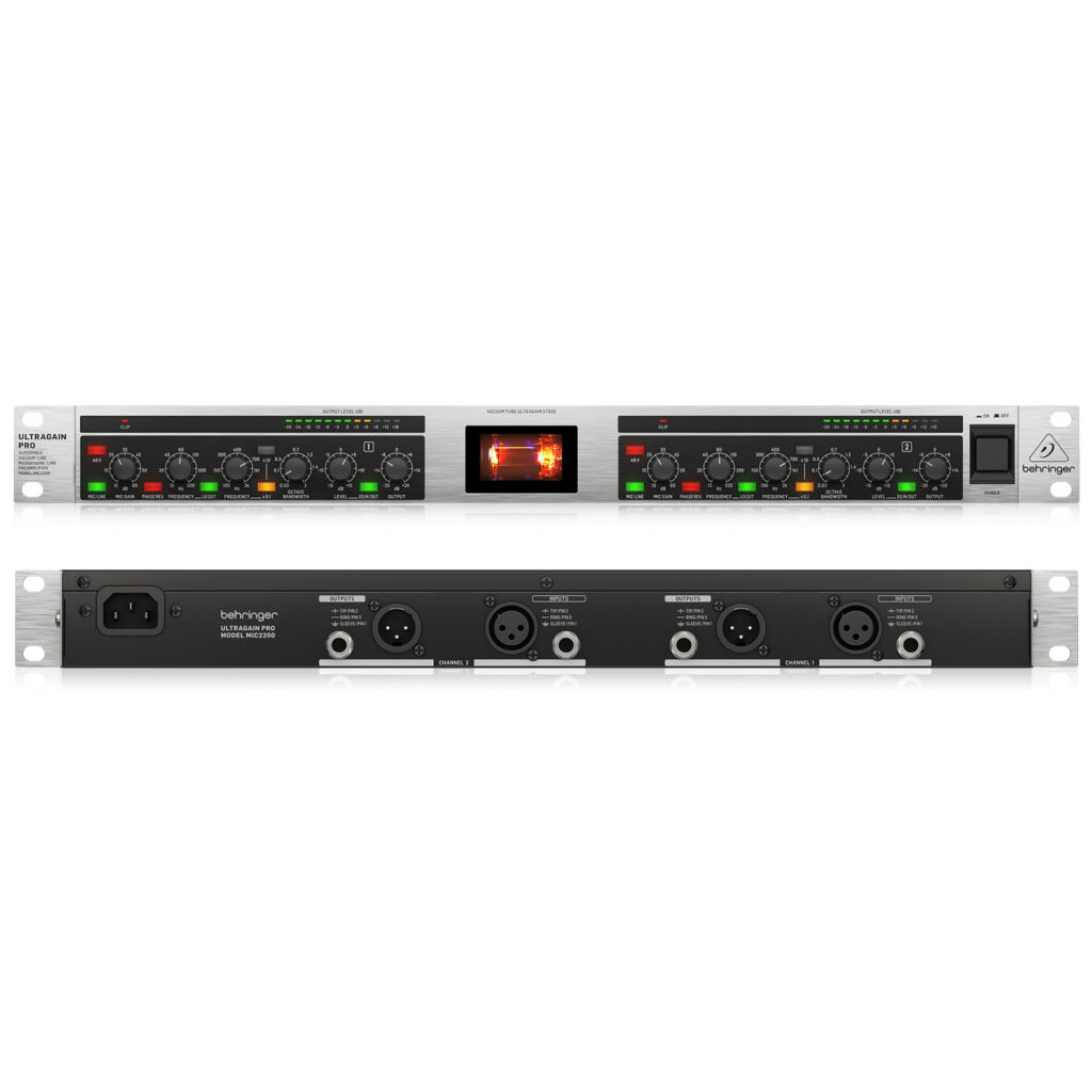 Behringer Ultragain Pro MIC2200 2-channel Tube Microphone Preamp ...
